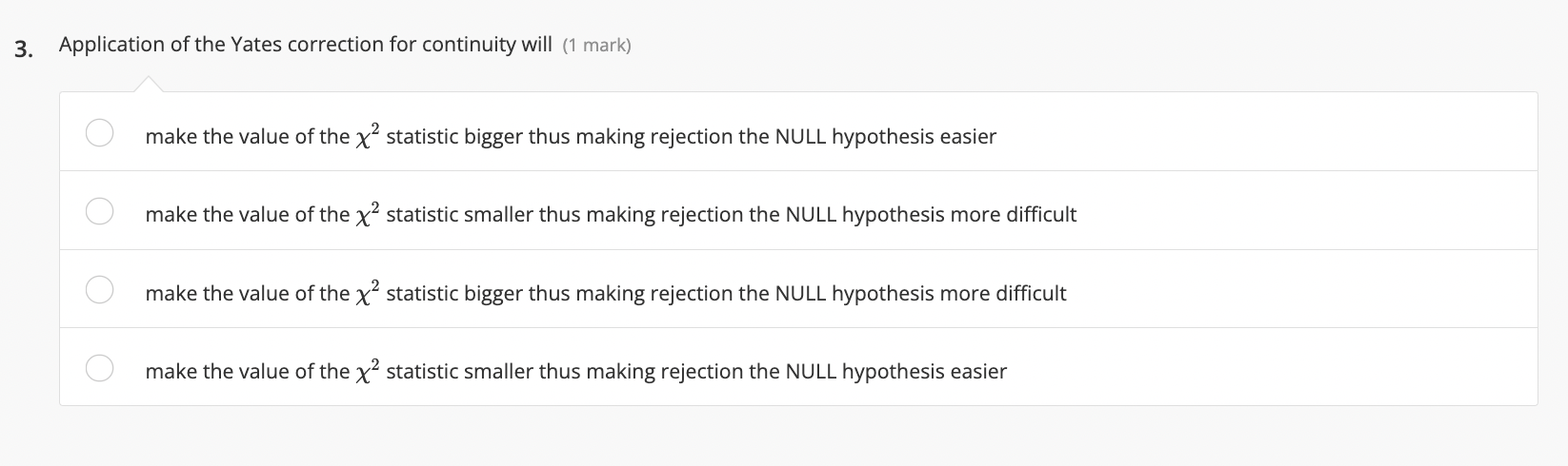 Solved 3. Application of the Yates correction for continuity | Chegg.com