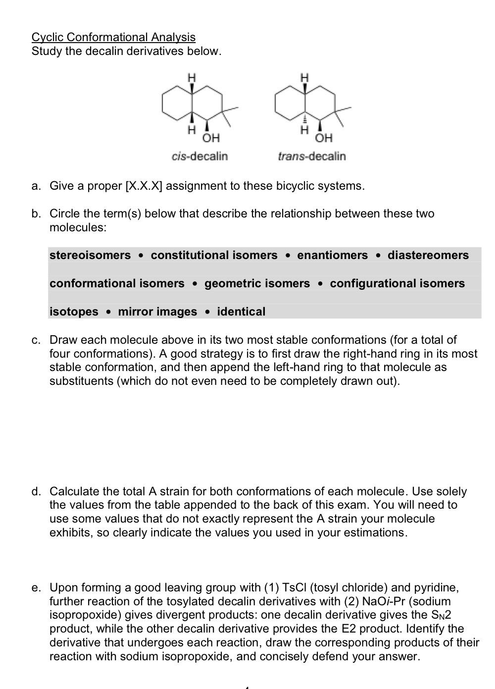 Conformational Analysis Acyclic Conformational | Chegg.com