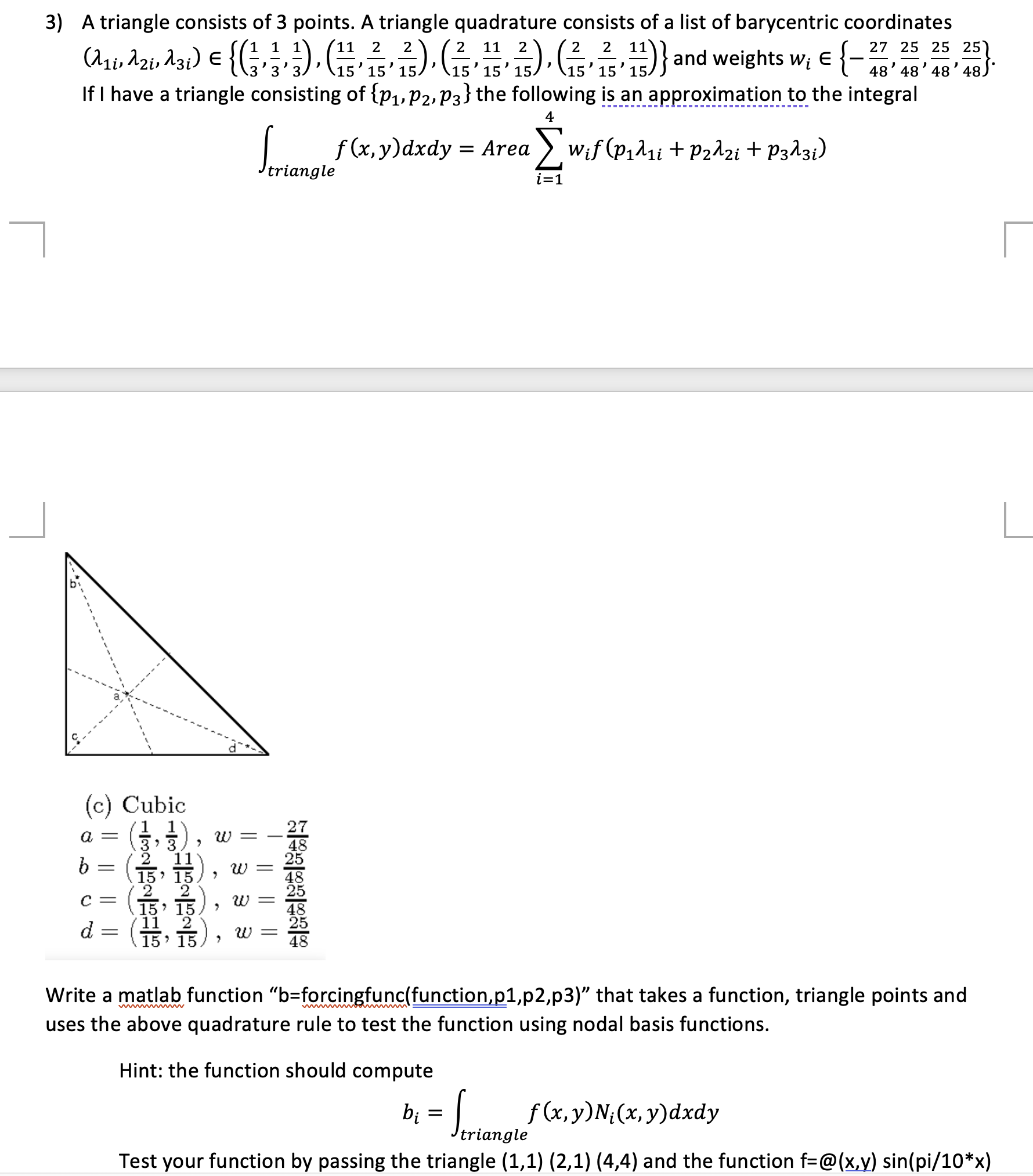 3) A triangle consists of 3 points. A triangle | Chegg.com