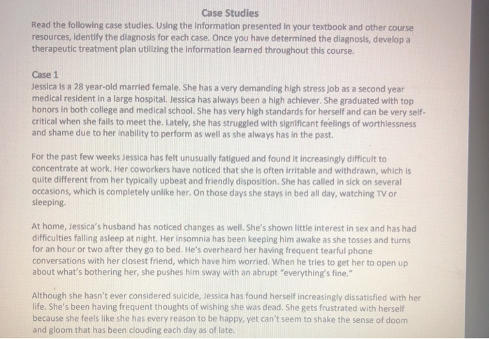 Solved Case Studies Read the following case studies. Using | Chegg.com