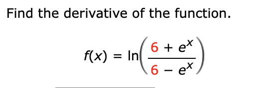 Solved Find the derivative of the function. | Chegg.com
