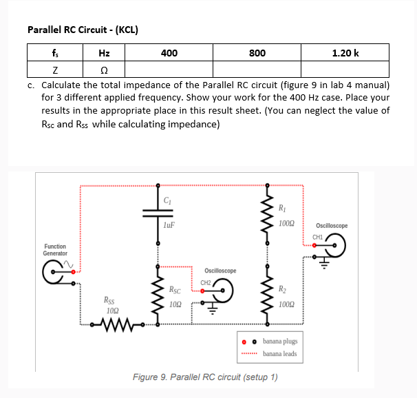 Solved Parallel RC Circuit - (KCL)Calculate the total | Chegg.com