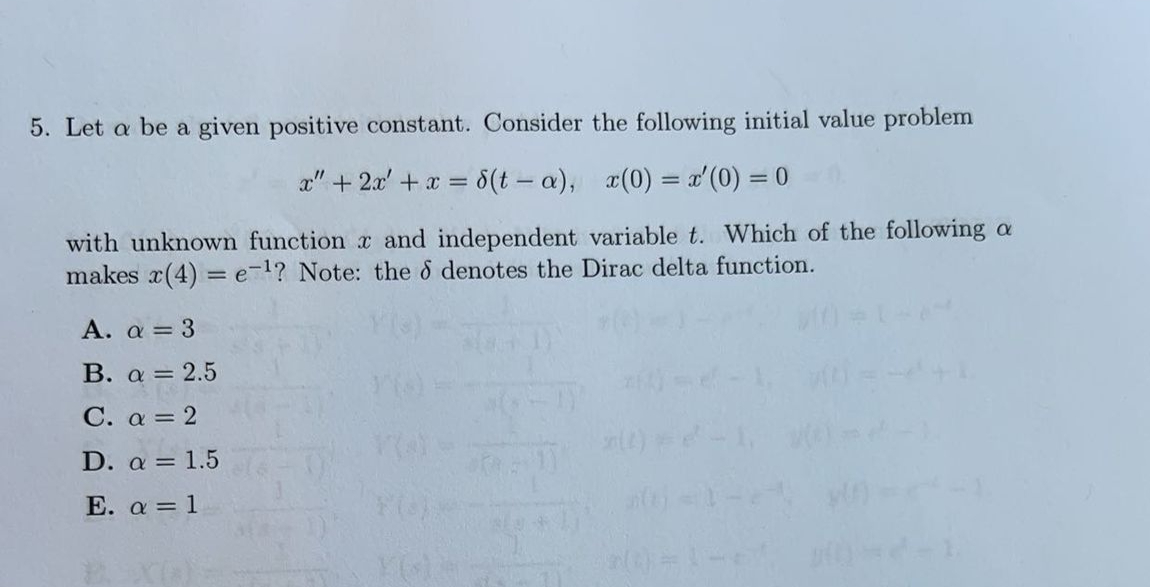 Solved Let α ﻿be a given positive constant. Consider the | Chegg.com