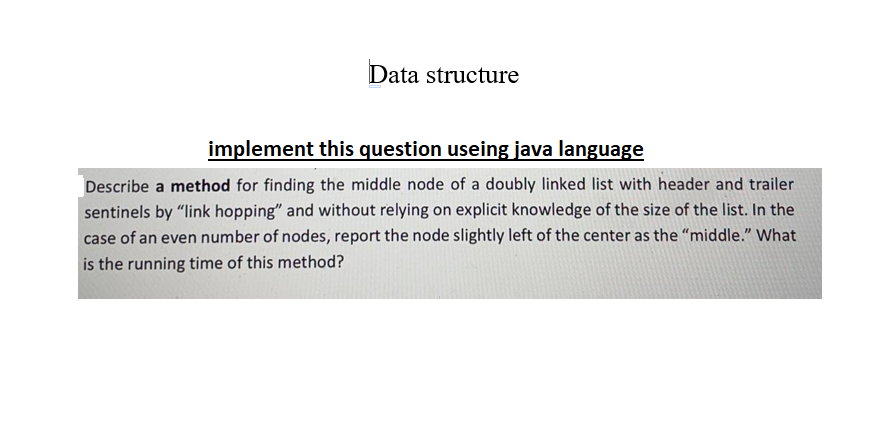 Solved Data structure implement this question useing java | Chegg.com