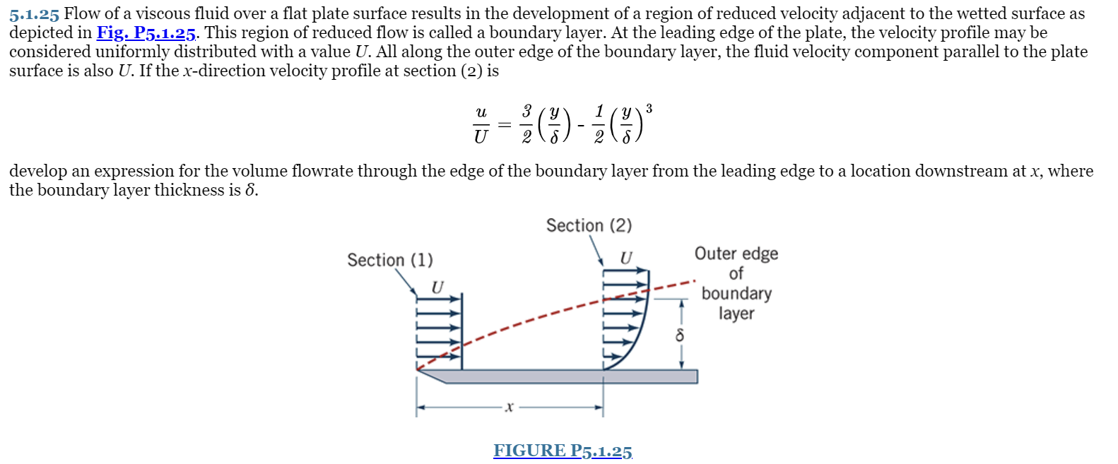 Solved 5.1.25 ﻿Flow of a viscous fluid over a flat plate | Chegg.com