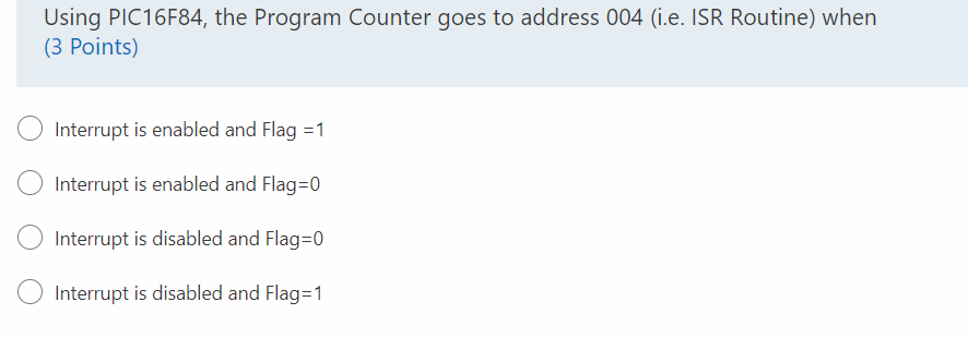 Solved Using Pic16f84 The Program Counter Goes To Address 