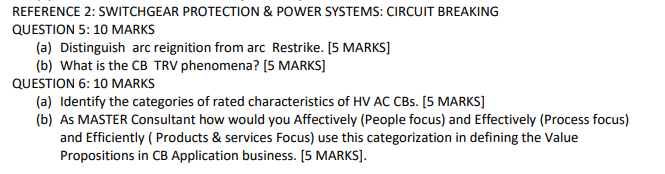 Solved REFERENCE 2: SWITCHGEAR PROTECTION \& POWER SYSTEMS: | Chegg.com