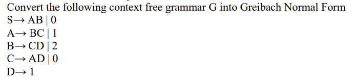 Solved Convert the following context free grammar G into | Chegg.com