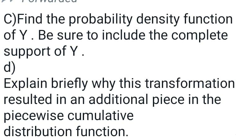 Let U Unif[-3, 6]. Consider the transformation | Chegg.com