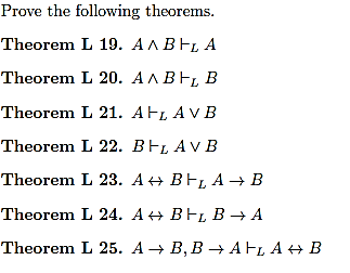Solved Prove the following theorems. Theorem L 19. AABELA | Chegg.com