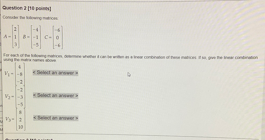 Solved Question 2 [10 points] Consider the following | Chegg.com