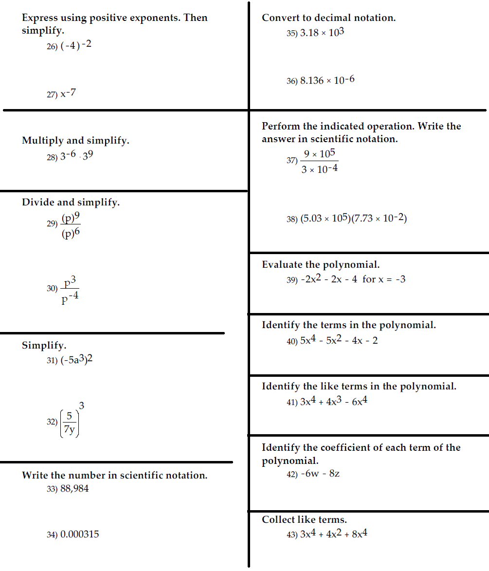 Solved Express using positive exponents. Then simplify. | Chegg.com