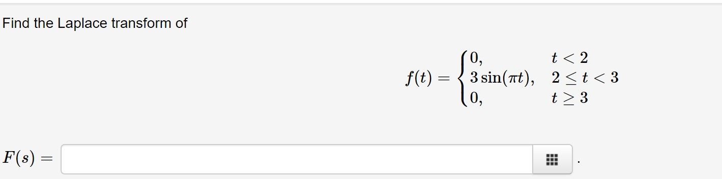 Solved Find the Laplace transform of | Chegg.com