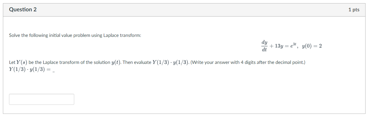 Solved Solve the following initial value problem using | Chegg.com