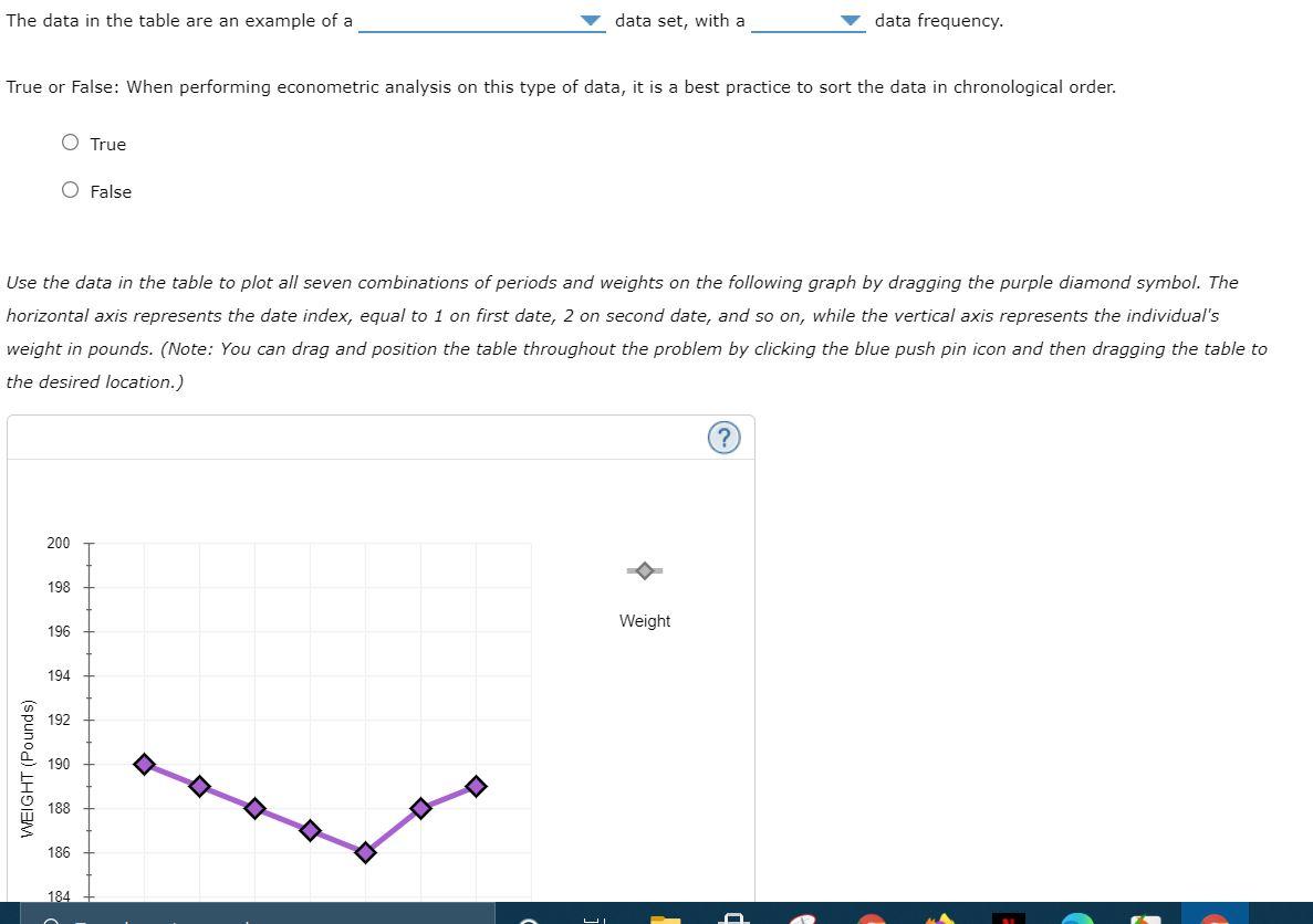 Solved 8. Identifying different data sets with tables - 2 | Chegg.com
