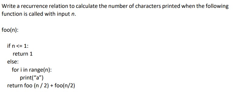 Solved Write a recurrence relation to calculate the number | Chegg.com