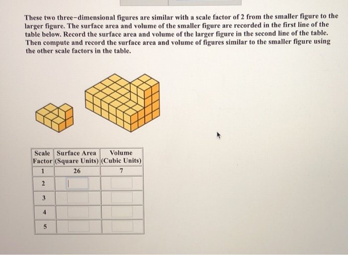 Solved These two three-dimensional figures are similar with | Chegg.com