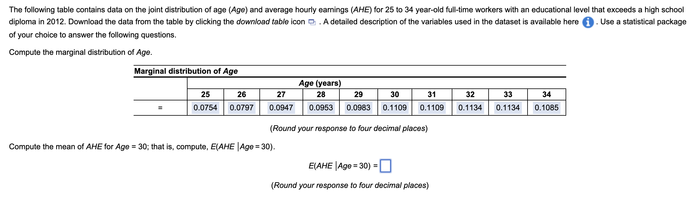 The following table contains data on the joint | Chegg.com