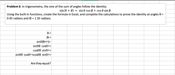 Problem 6: In trigonometry, the sine of the sum of | Chegg.com