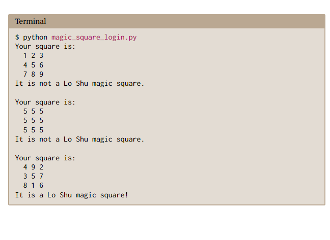 Solved 07.4 - Magic Square The Lo Shu Magic Square is a grid | Chegg.com
