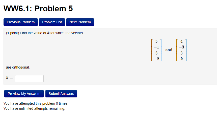 Solved WW6.1: Problem 5 Previous Problem Problem List Next | Chegg.com