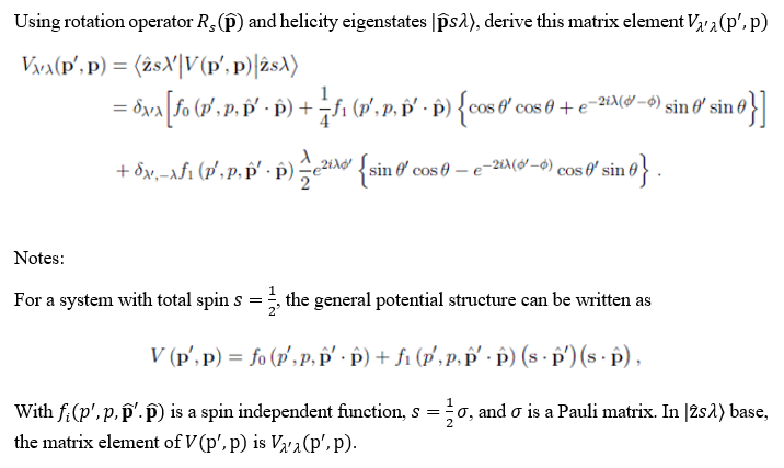 Using rotation operator R. () and helicity | Chegg.com