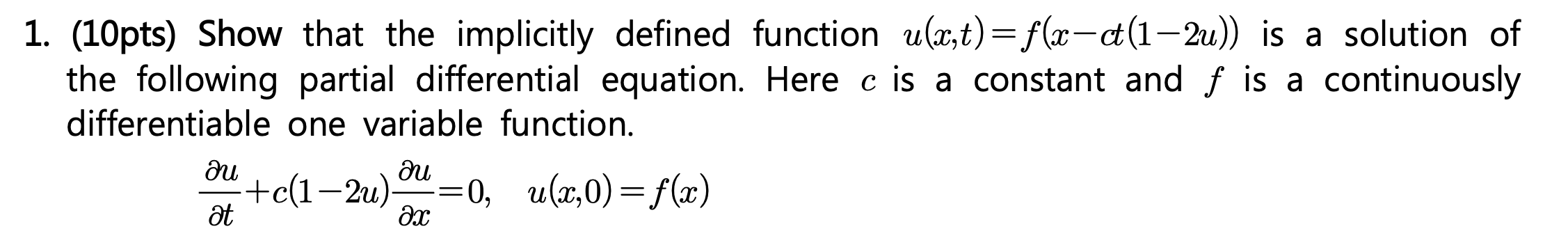Solved Show that the implicitly defined function ) ﻿is a | Chegg.com