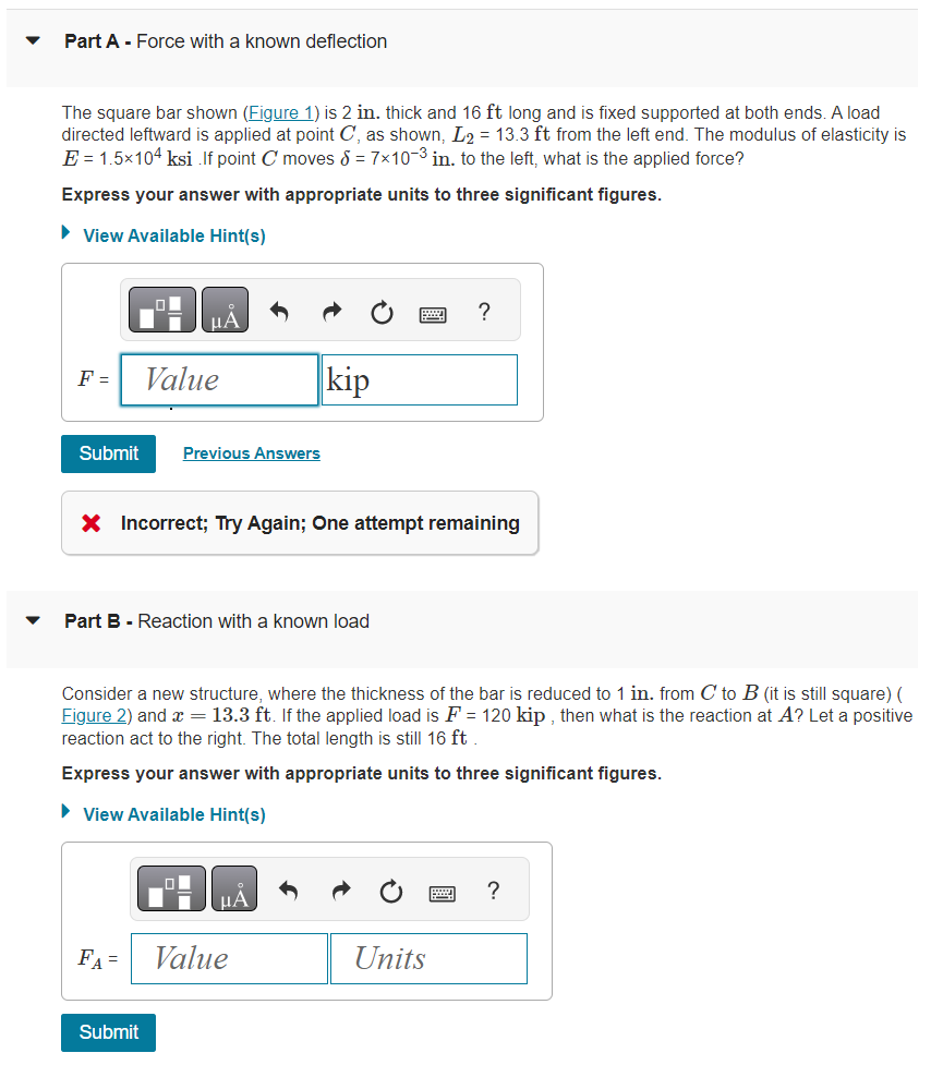 Solved Learning Goal: To solve for forces in statically | Chegg.com