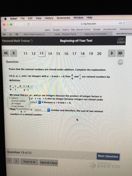 Solved ookmarks Window Help my.hrw.com Apple Google | Chegg.com