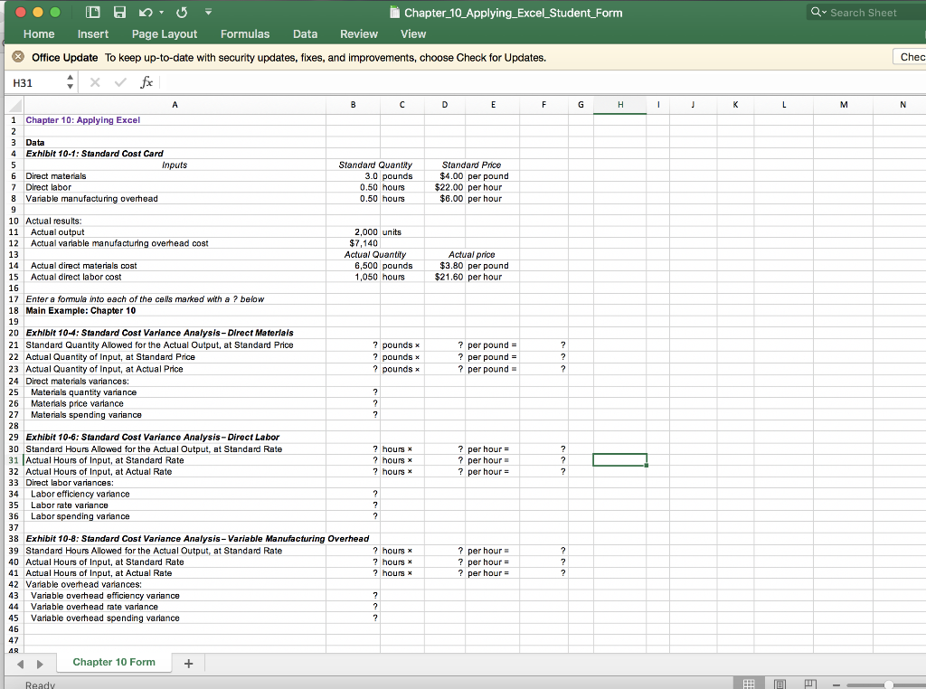 Solved Chapter 10 Applying_Excel_Student_Form Search Sheet | Chegg.com