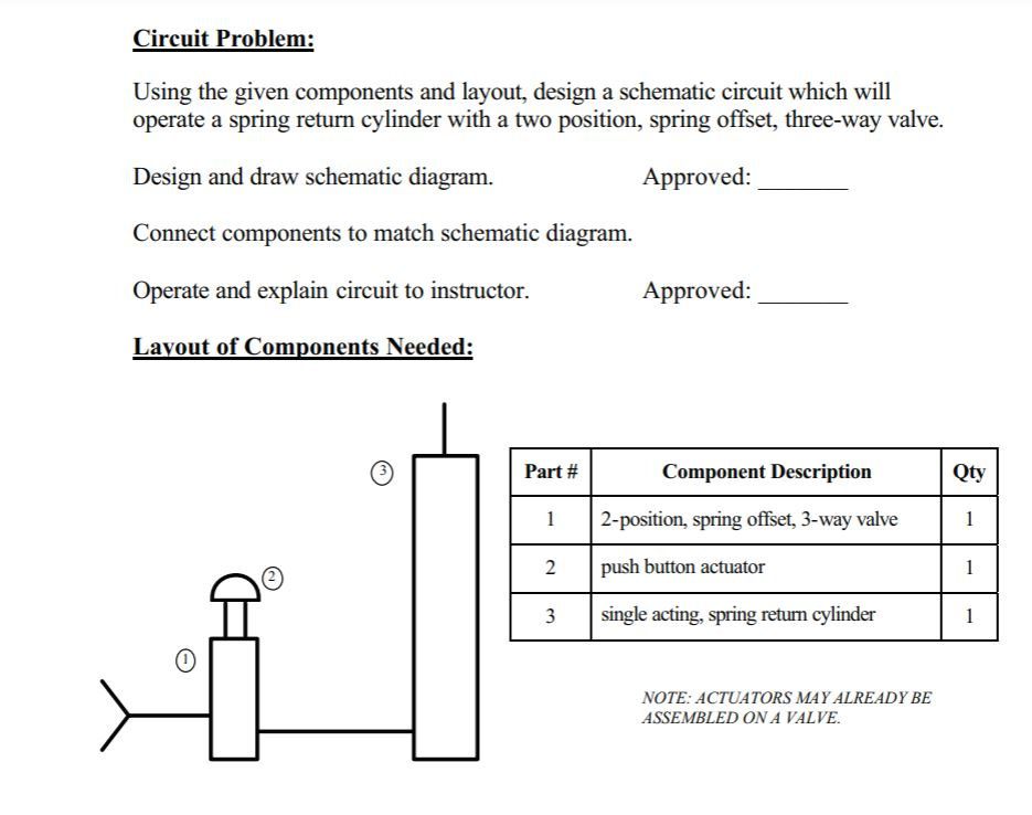 Circuit Problem: Using the given components and | Chegg.com