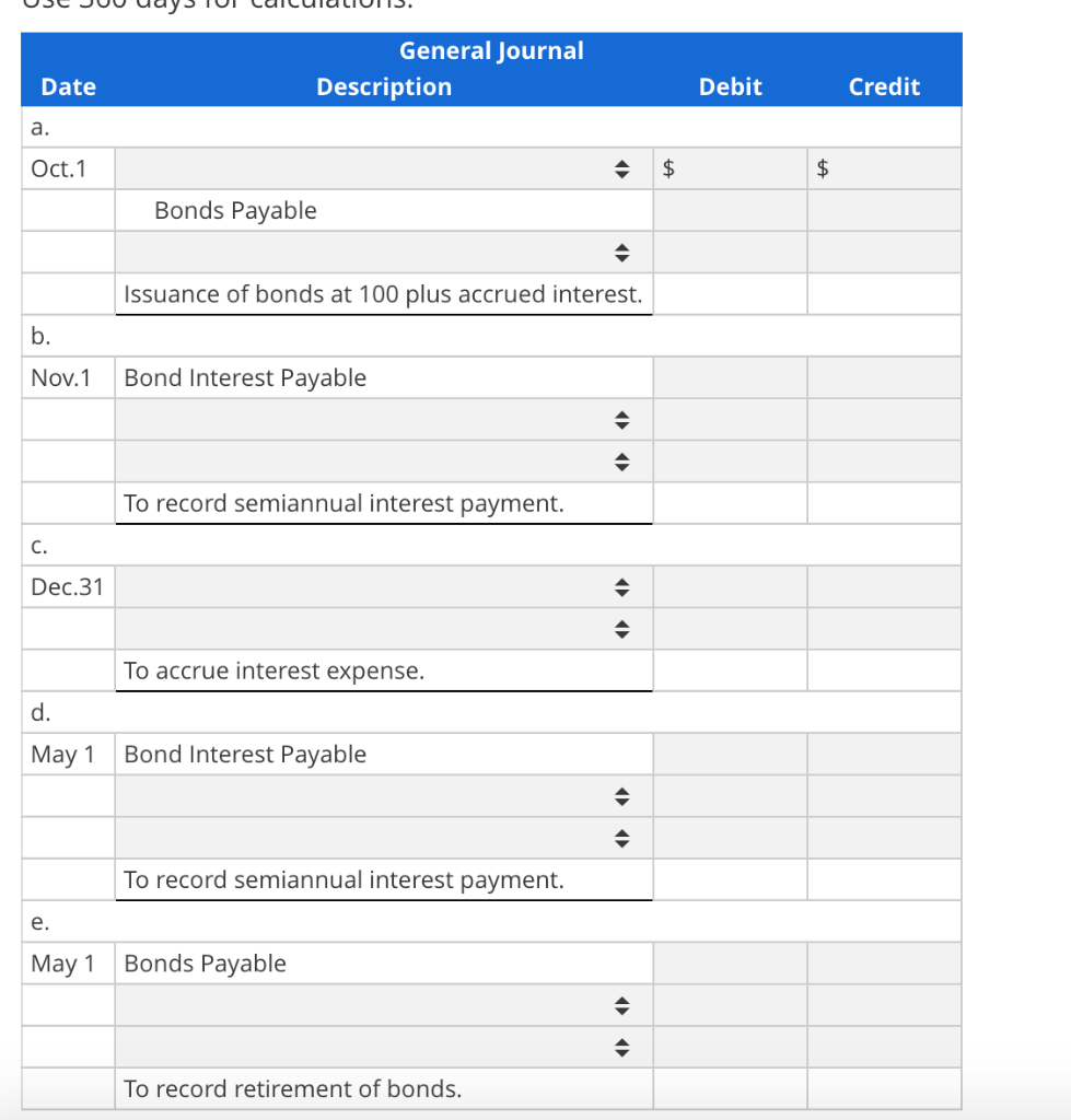 Solved Bonds Payable Journal Entries; Issued at Par Plus | Chegg.com