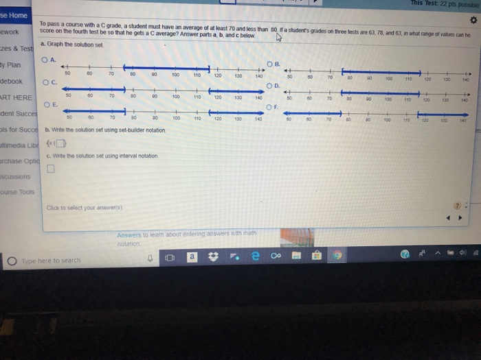 Solved This Test: 22 pts possible se Home To pass a course | Chegg.com