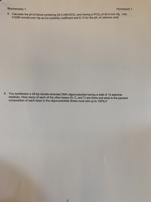 Solved Biochemistry 1 Name: 1. For the reaction A Homework 1 | Chegg.com