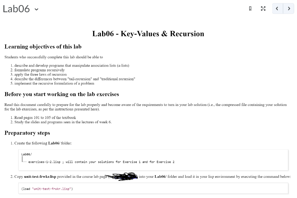 Lab06 v Lab06 - Key-Values & Recursion Learning | Chegg.com
