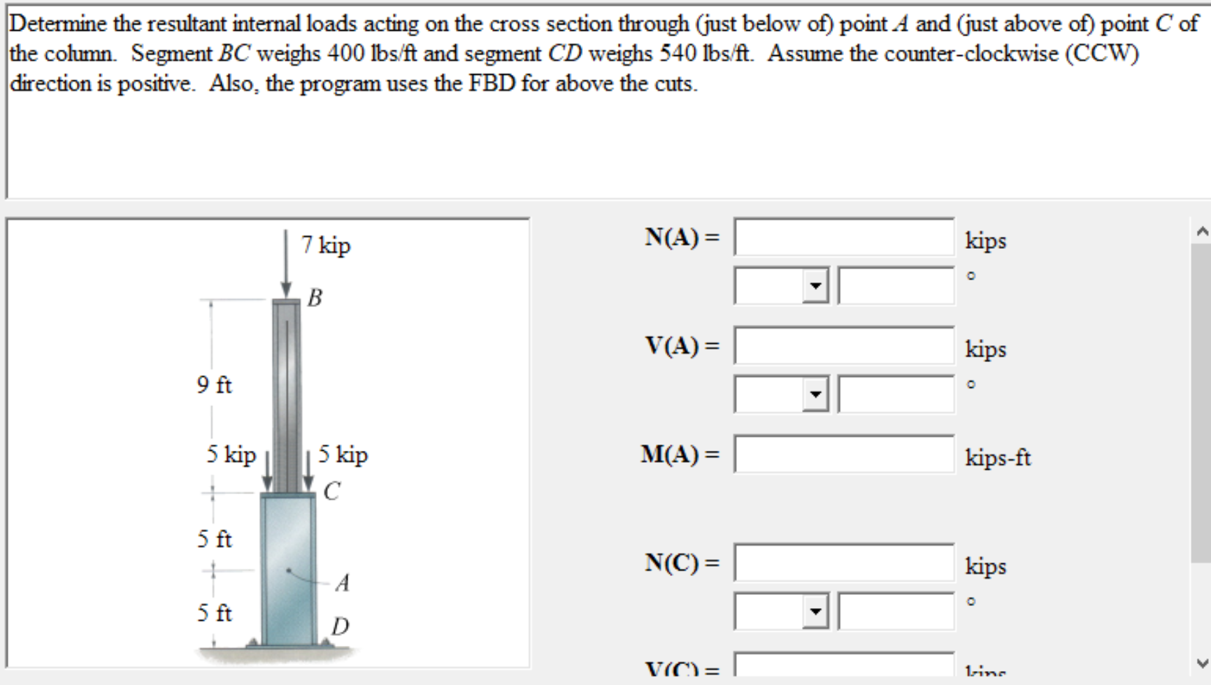 Solved Determine the resultant internal loads acting on the | Chegg.com