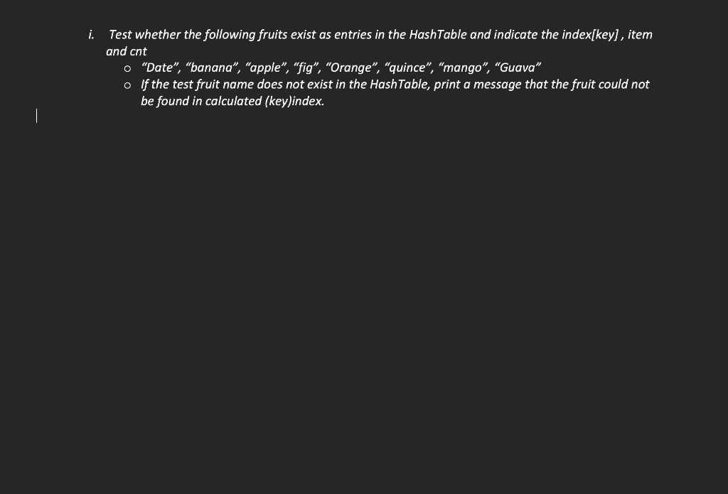 Solved Create the following Hash Table demo according to the | Chegg.com