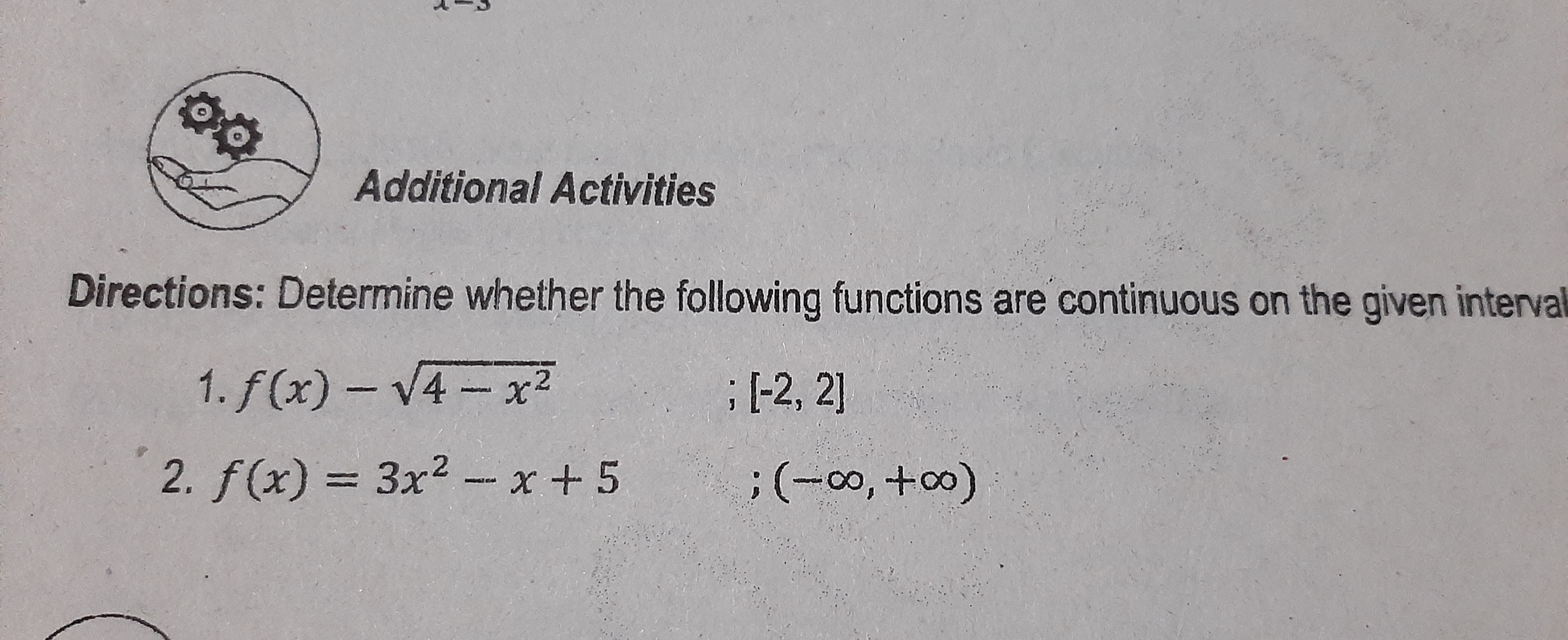 Solved 00 Additional Activities Directions Determine