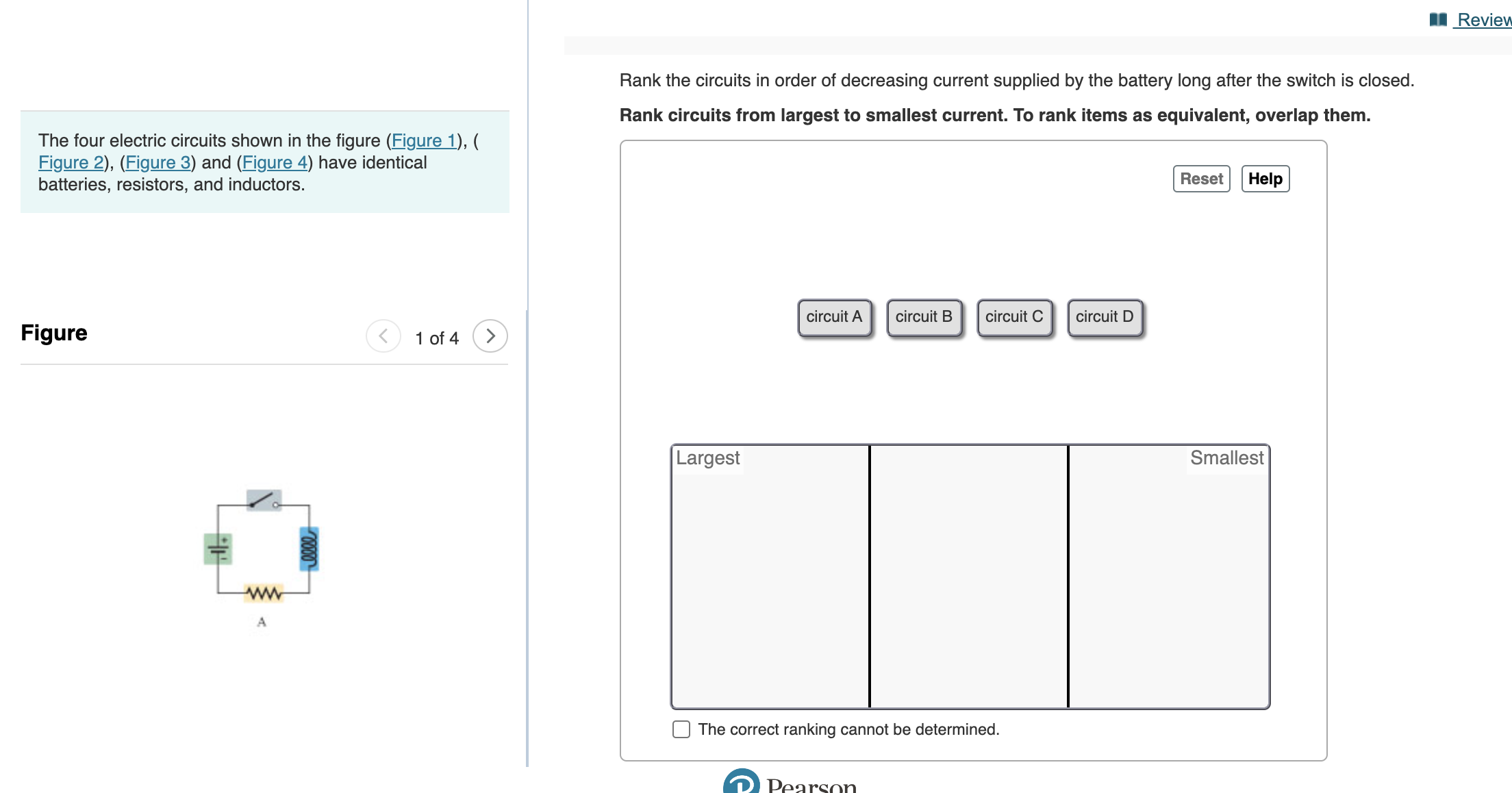 Rank the circuits in order of decreasing current | Chegg.com