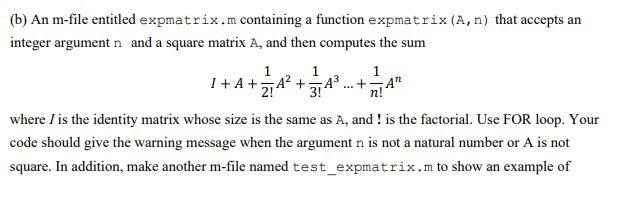 Solved Write an m-file to perform each of the following | Chegg.com