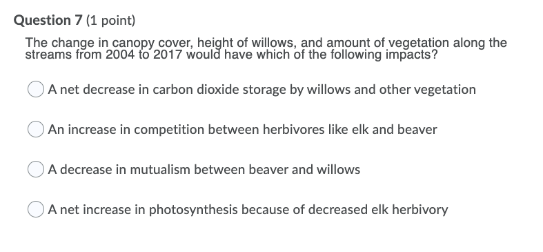 Solved Can large carnivores change streams via a trophic | Chegg.com