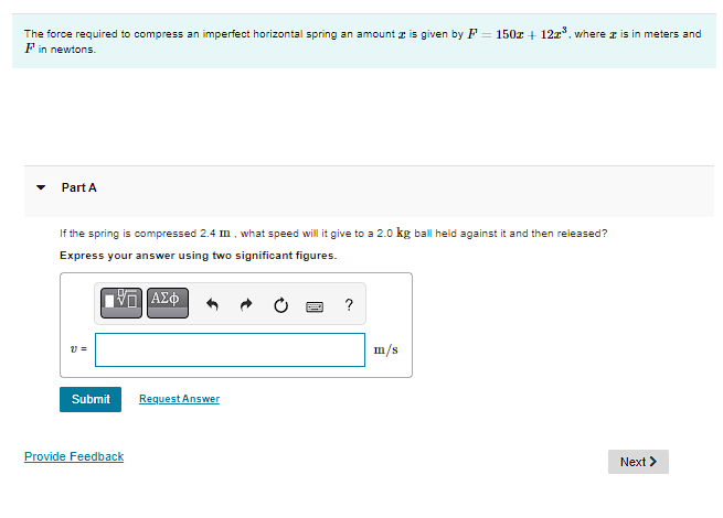 Solved The force required to compress an imperfect | Chegg.com