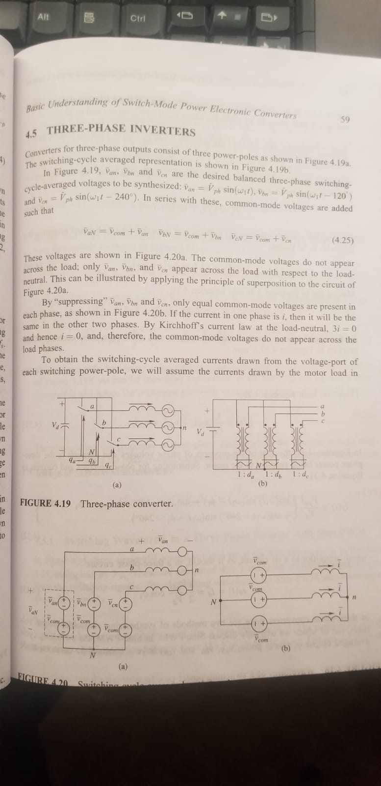 7UT LIY In the balanced three-phase dc-ac inverter | Chegg.com