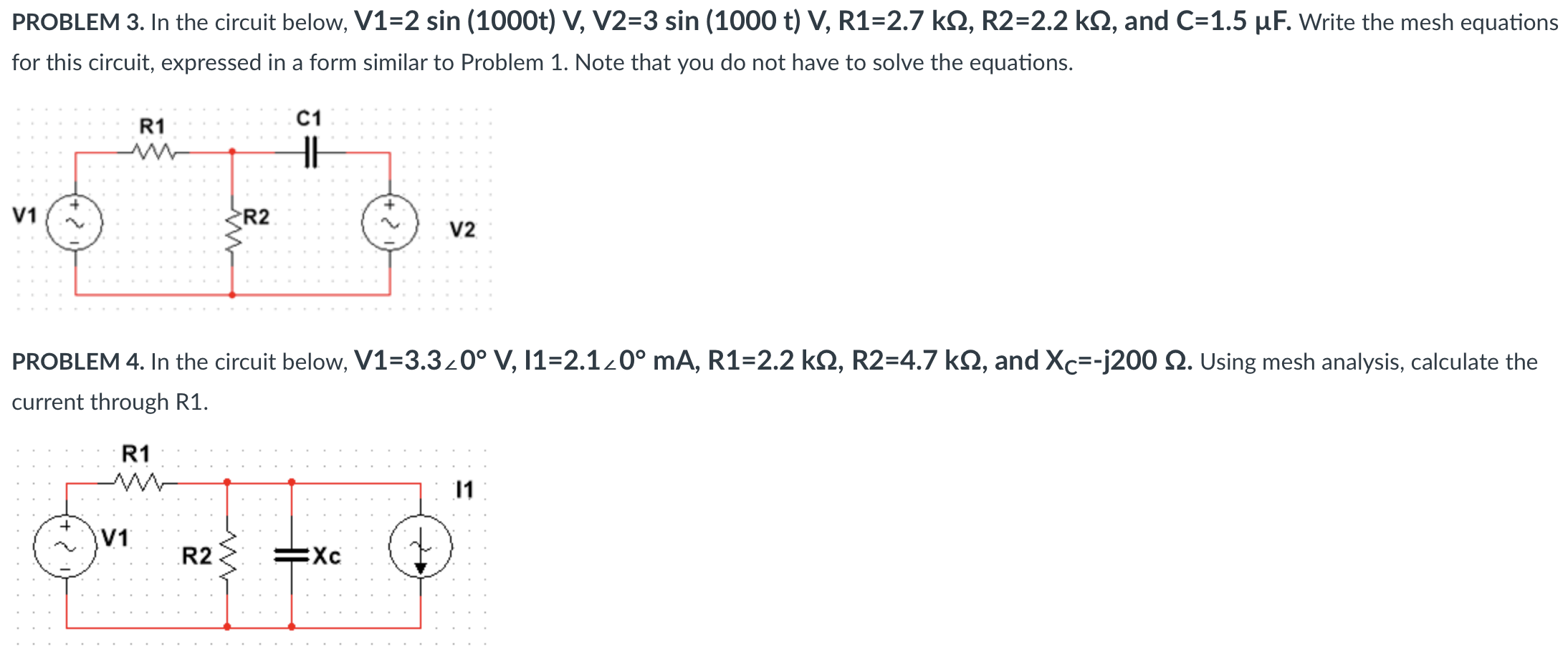 Solved PROBLEM 3. In the circuit below, | Chegg.com