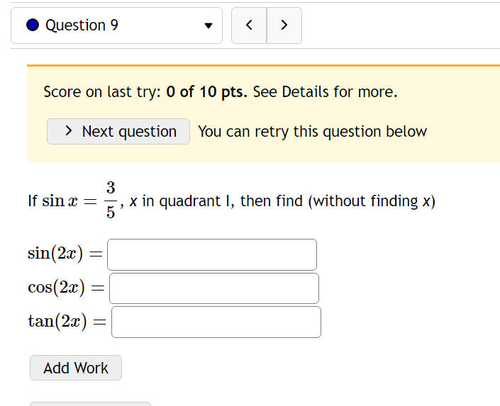 Solved Score on last try: 0 of 10 pts. See Details for more. | Chegg.com