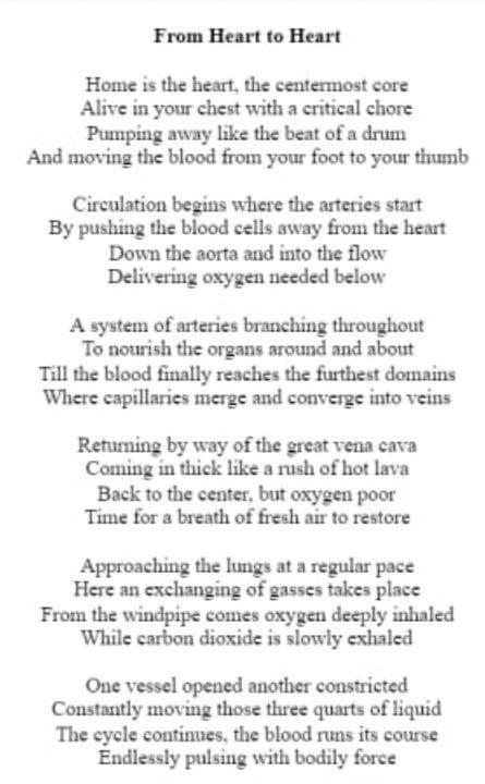 Solved 1. Why do you chose this poem for your infusion of | Chegg.com
