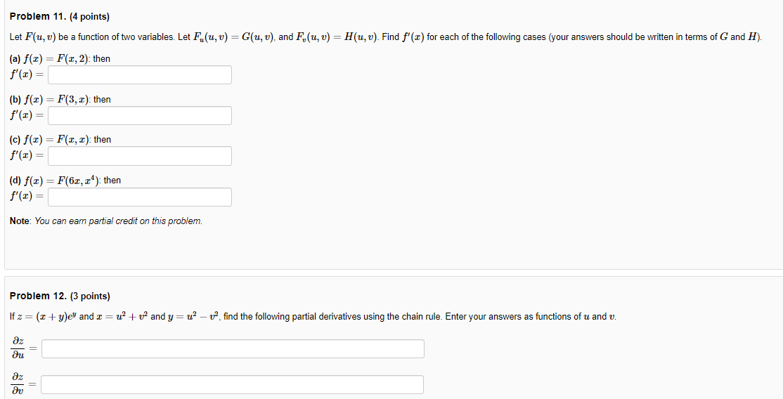 Solved Let F(u,v) be a function of two variables. Let | Chegg.com