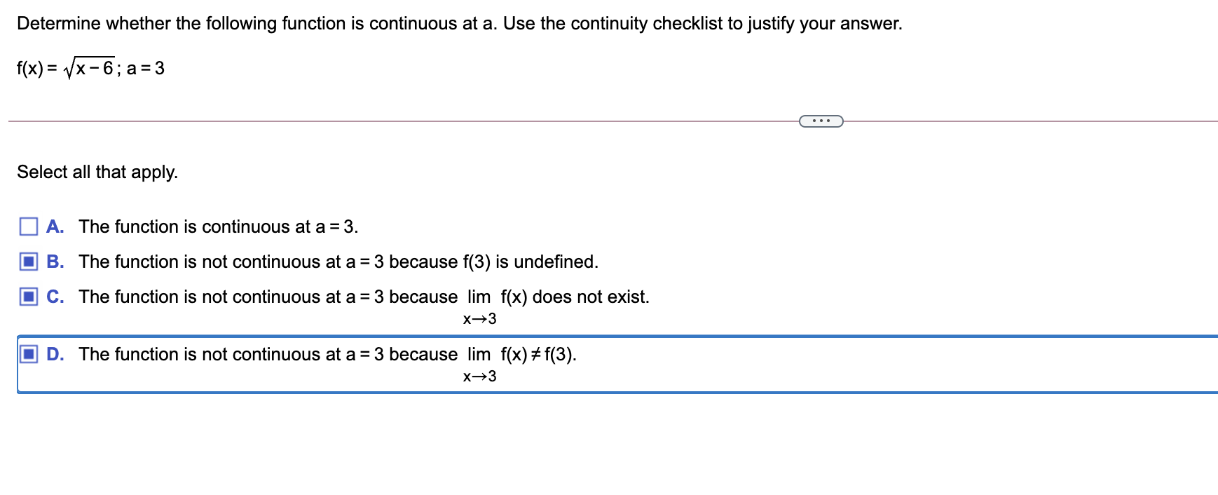 Solved Determine whether the following function is | Chegg.com