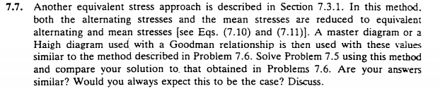 7.7. Another equivalent stress approach is described | Chegg.com
