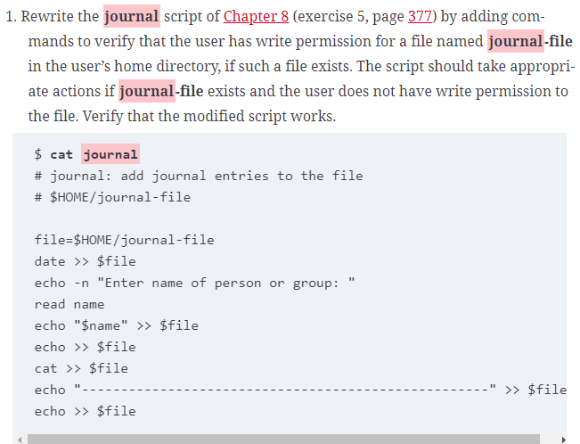Solved 1. Rewrite the journal script of Chapter 8 (exercise | Chegg.com
